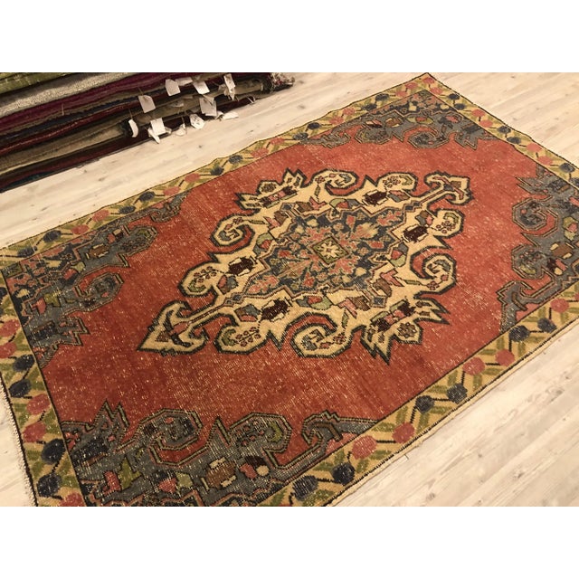 Traditional Handmade Distressed Rug- 4′3″ × 7′ | Chairish