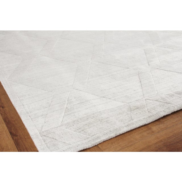 Exquisite Rugs Chesterfield Hand Loom Bamboo Silk Ivory - 9'x12' | Chairish