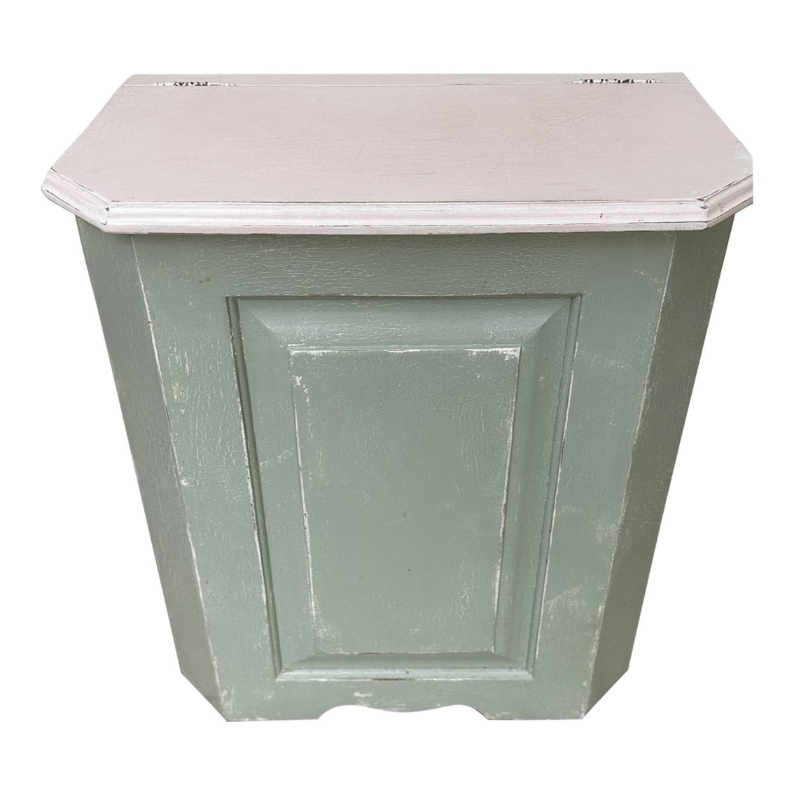 Vintage Handmade Scandinavian/Farmhouse Wooden Hamper | Chairish