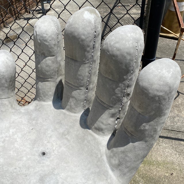 1990s Substantial Sculptural Concrete Hand Chairs - a Pair | Chairish