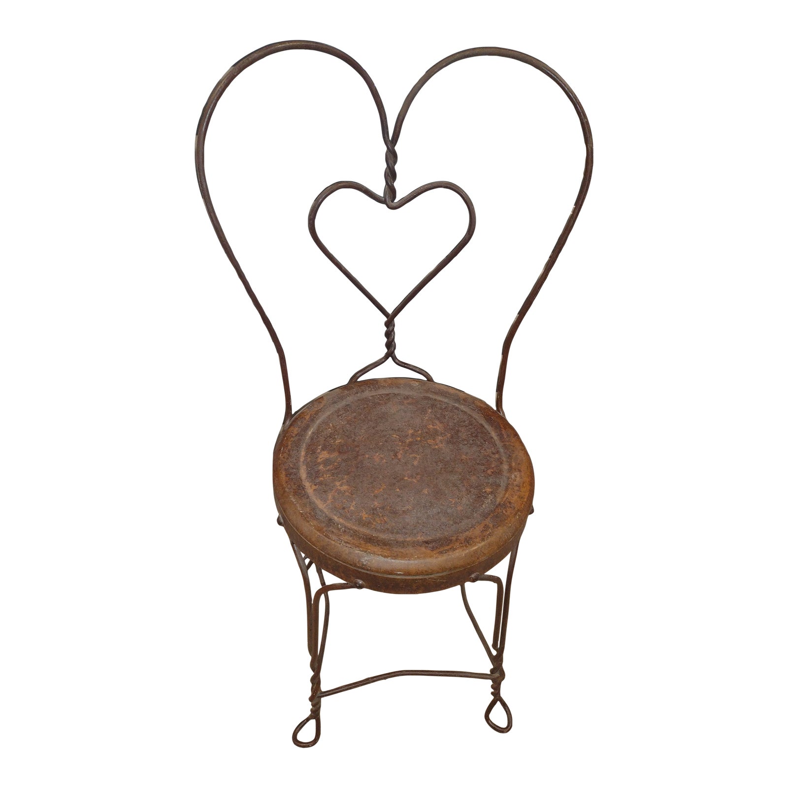 Vintage Wrought Iron Sweetheart Chair | Chairish