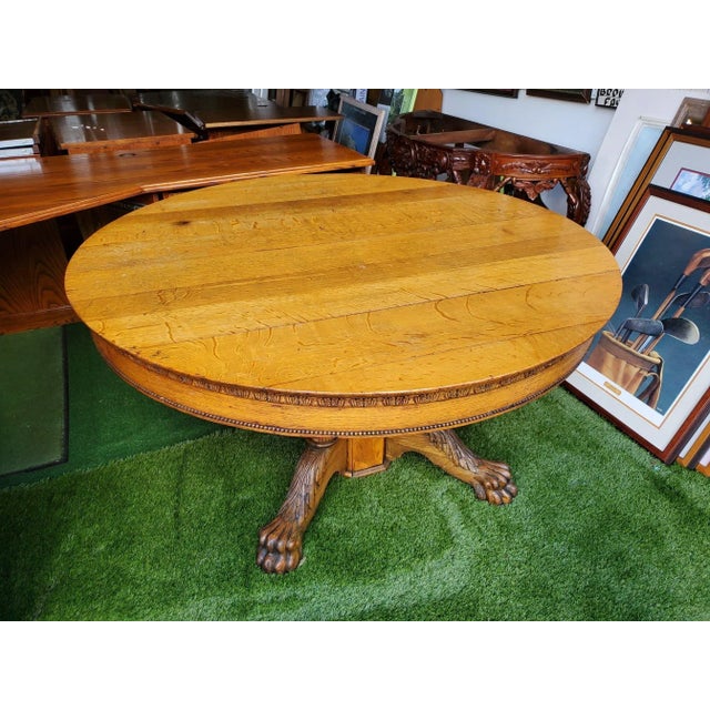 1900s Antique Clawfoot Oak Table Chairish
