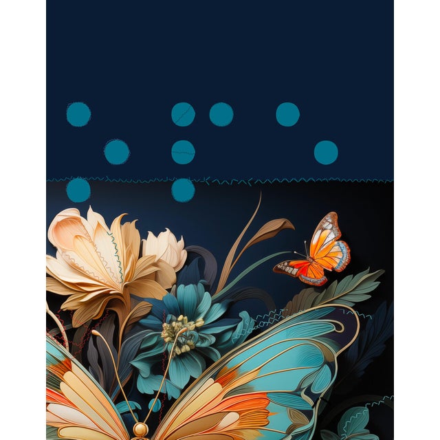 Scott Runkel "Butterfly Hope: Echoes of Serenity" Realist Blue, Orange ...
