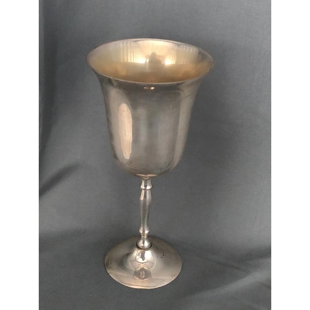 Vintage Silver-Plated Wine Goblet | Chairish