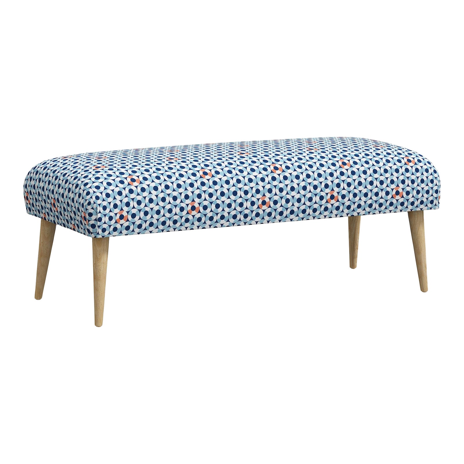 Gray Malin x Cloth & Co Warner Bench in Blue Pool Floats | Chairish
