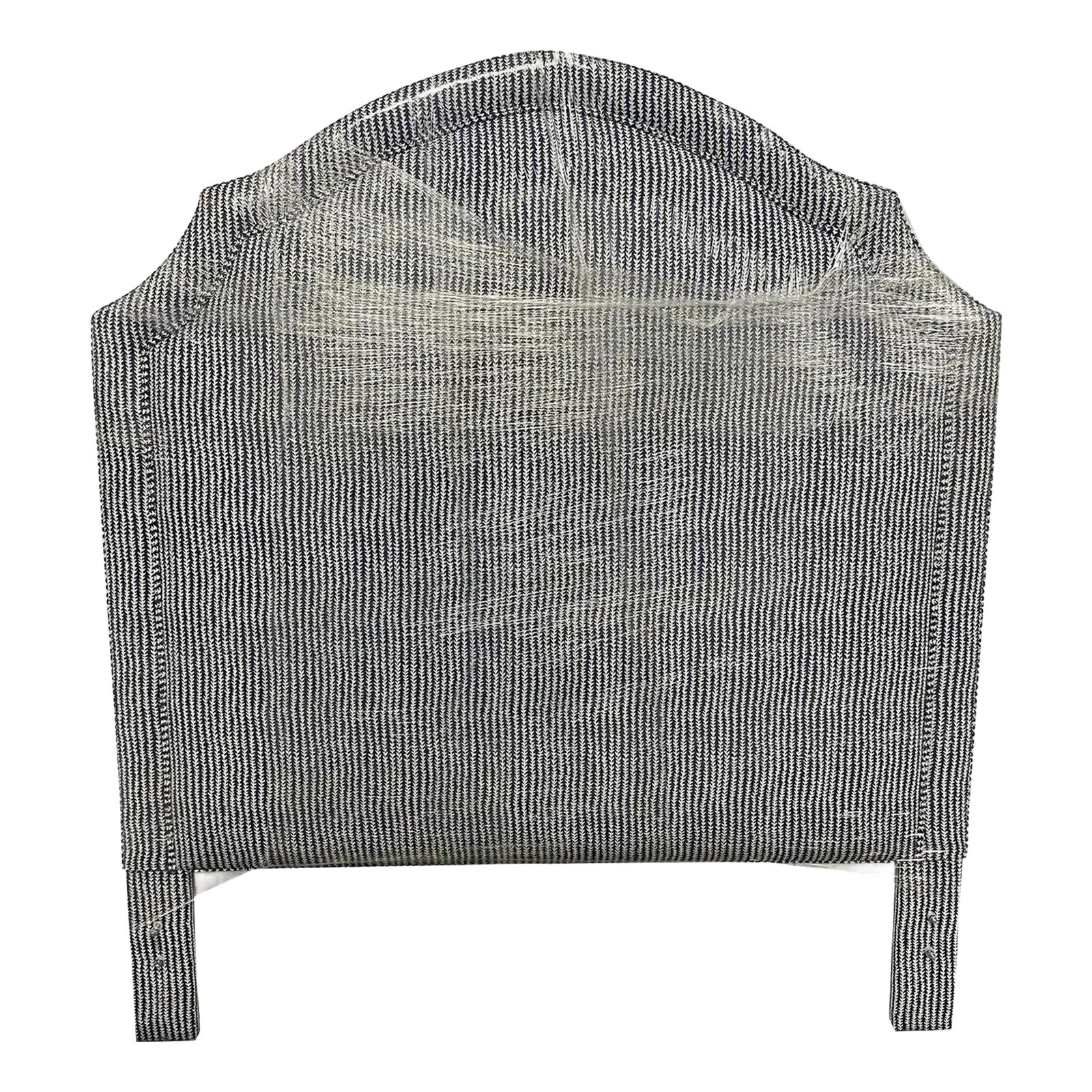 Full Size Upholstered Blue & White Headboard by Ballard Designs | Chairish