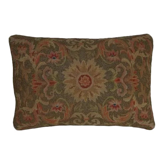 Handmade Needlepoint Throw Pillow | Chairish