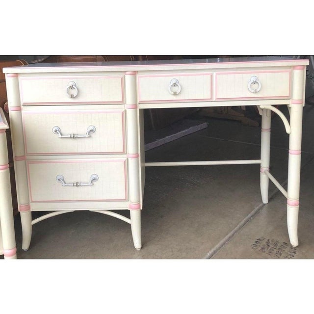 Mid 20th Century Coastal Shabby Chic Desk by Thomasville | Chairish