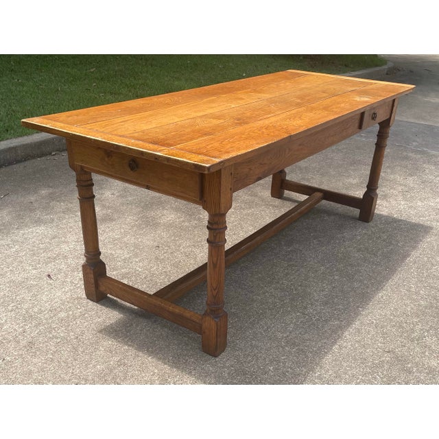 French Bakery Dining Table With Pegged Construction | Chairish
