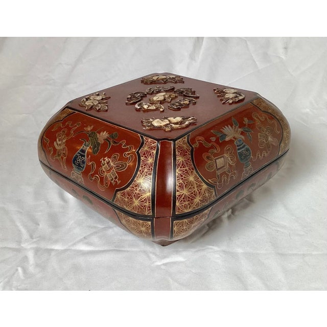 Antique Chinese Lacquer Table Box 1920's | Chairish
