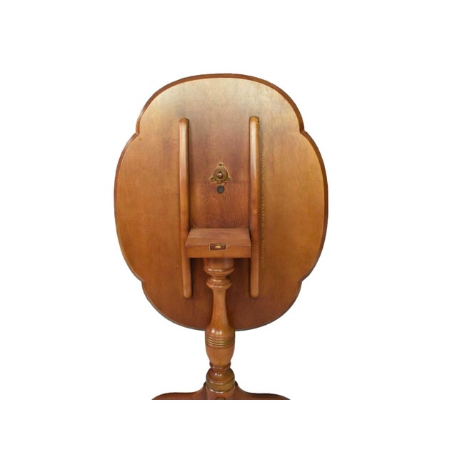 Mid 20th Century L. Hitchcock Harvest Stenciled Scalloped Edge Tilt-Top ...