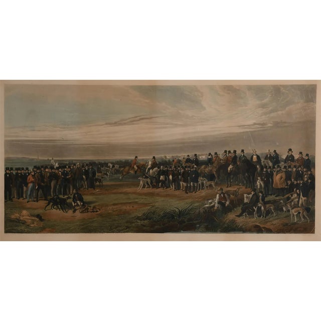 Early 19th Century Hand Colored Engraving "Waterloo Coursing Meeting ...
