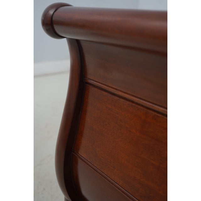Stickley King Size Mahogany Sleigh Bed | Chairish