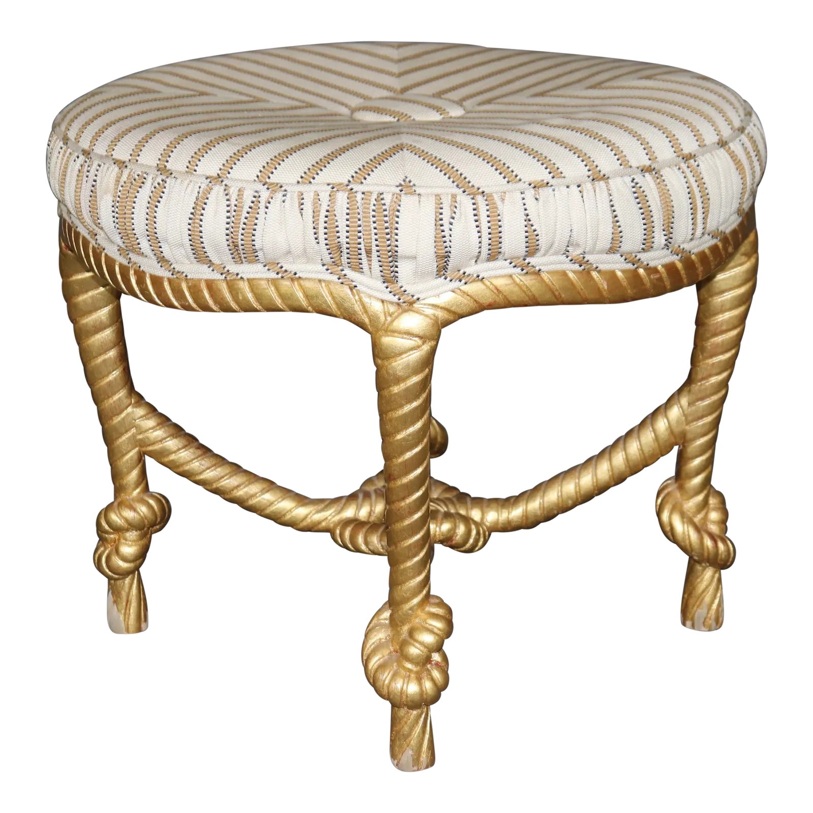 Luminous Vintage Italian Hollywood Regency Rope and Tassel Giltwood ...
