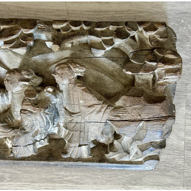 Antique Chinese Heavily Carved Door Lintel Panel Display | Chairish