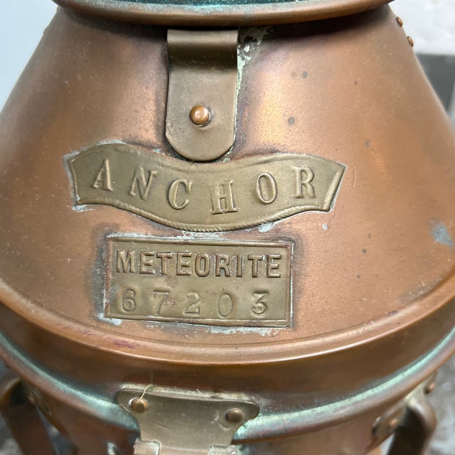 1950's Solid Copper Ship's British Maritime Anchor Lantern by Meteorite ...