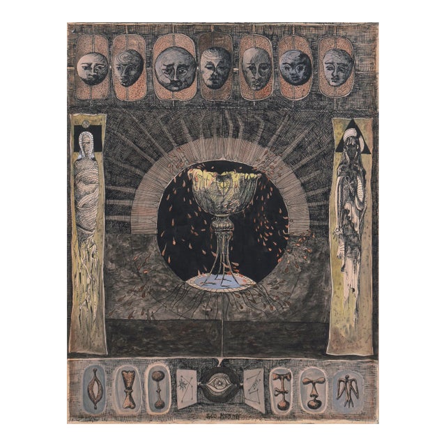 'The Holy Grail' by Leo Kenney, 1947, Last Supper, Egyptian Iconography ...