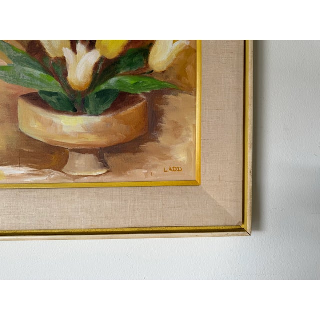 70's Ladd Prucha " Tulips " Original Still Life Oil on Canvas Painting ...