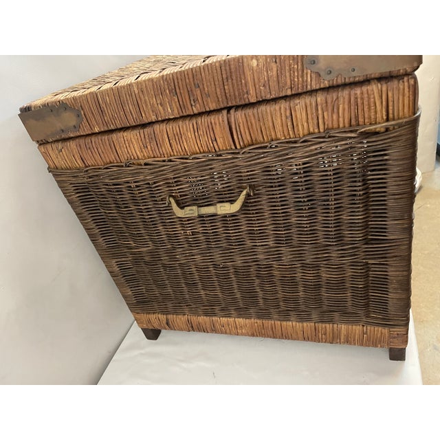 Wicker Trunk Storage Chest B | Chairish