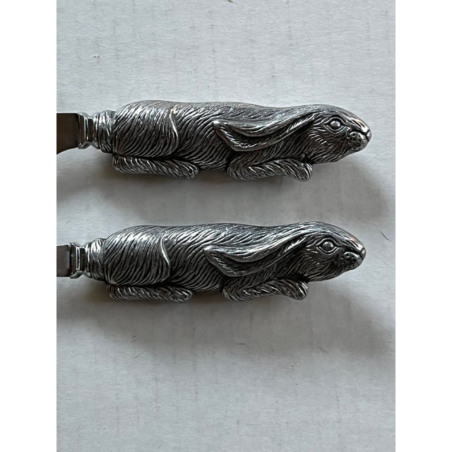 Vintage Arthur Court Cast Aluminum Repousse Round Rabbits Bunnies ...