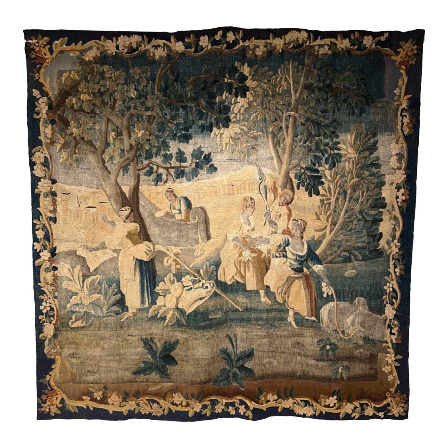18th Century Antique Wall Tapestry | Chairish