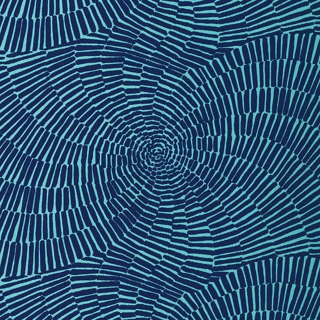 Sample- Schumacher X Trina Turk Sonriza Print Fabric in Marine And Pool ...