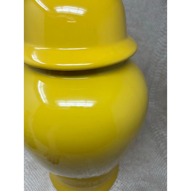 Oversized Imperial Yellow Ceramic Glazed Matching Ginger Jars - a Pair ...