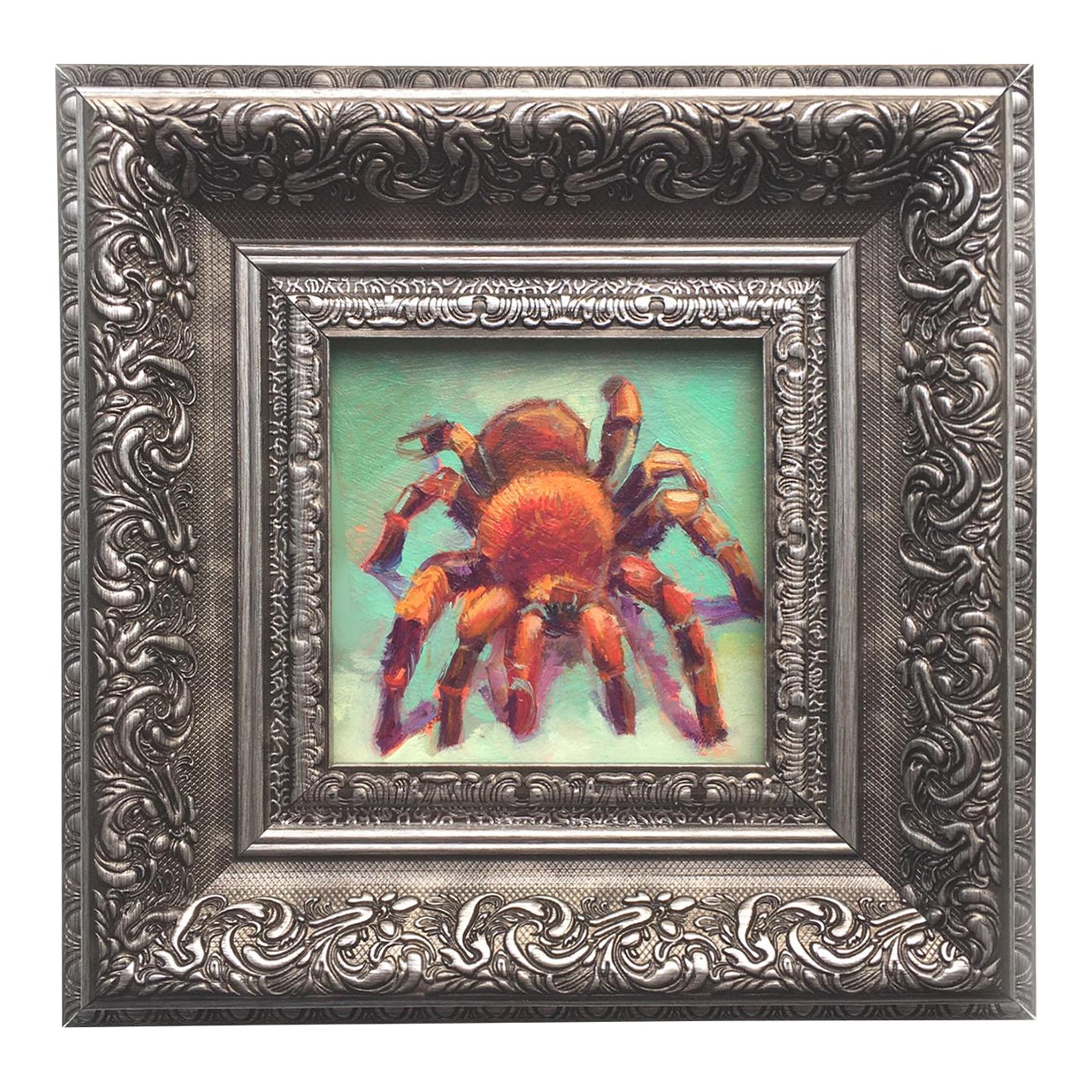 Framed Original Small Spider Tarantula Oil Painting by Valeriya Serova ...