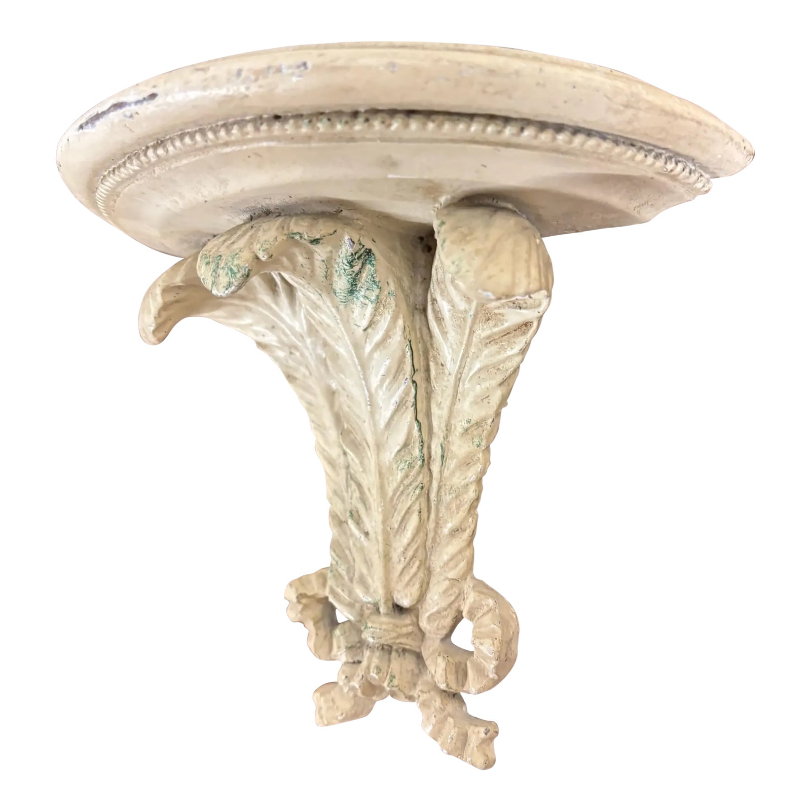 Vintage Rococo Baroque Florentine Style While Shelf Wall Bracket | Chairish