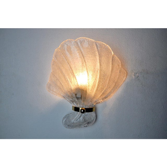 Shell Wall Lamp, Murano Glass, Italy, 1970 | Chairish