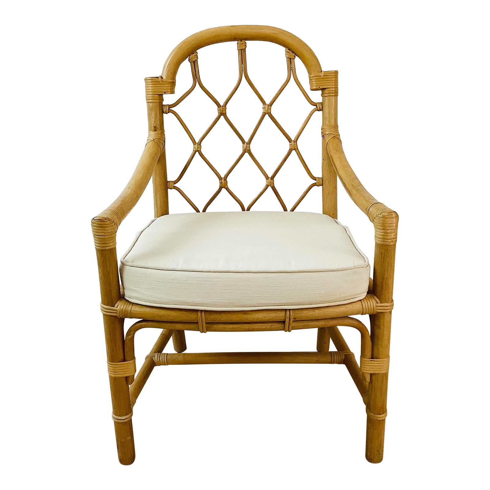 Vintage Rattan Open Weave Chair | Chairish