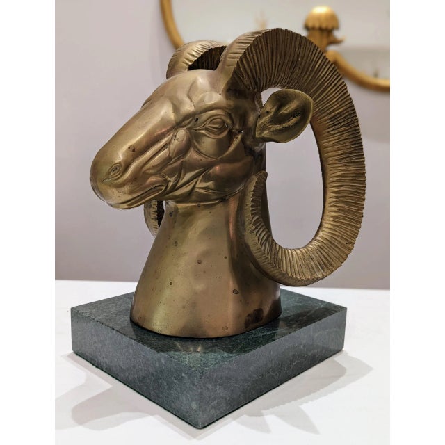 Hollywood Regency Bust Bighorn Ram Bust | Chairish