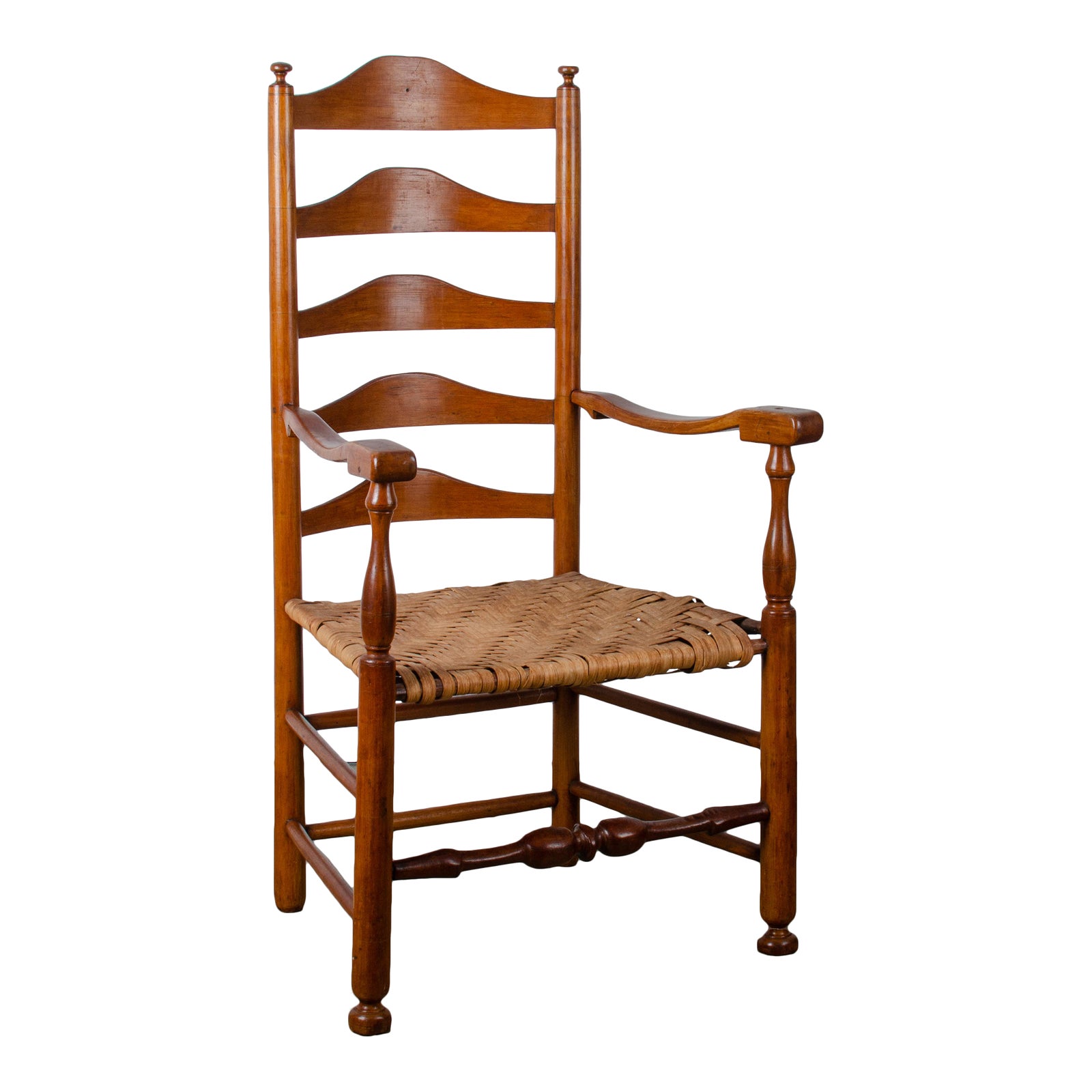 Delaware Valley Five-Slat Ladderback Armchair | Chairish