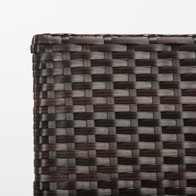 Contemporary Rattan Living Set in Brown & Beige - 4 Pieces | Chairish