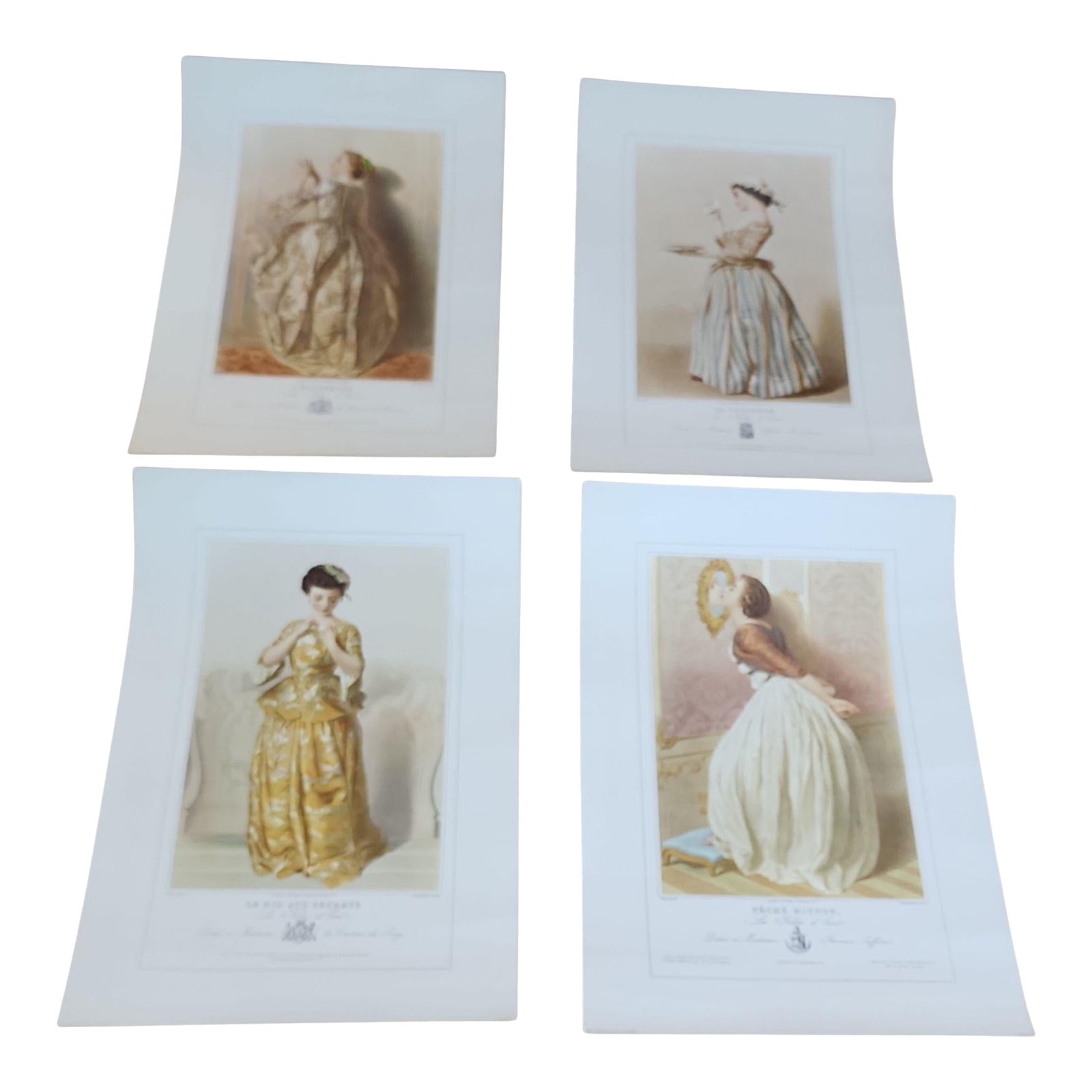1967 Reproduction French Fashion Art Prints -Set of Four | Chairish