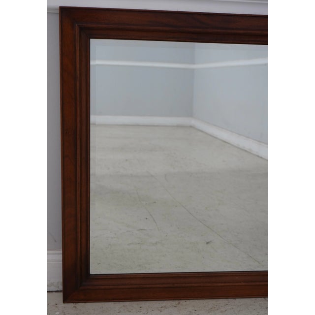 Stickley Solid Mahogany Rectangular Beveled Glass Mirror | Chairish