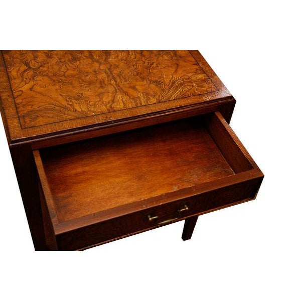 Mid-Century Modern Burlwood Side Table | Chairish