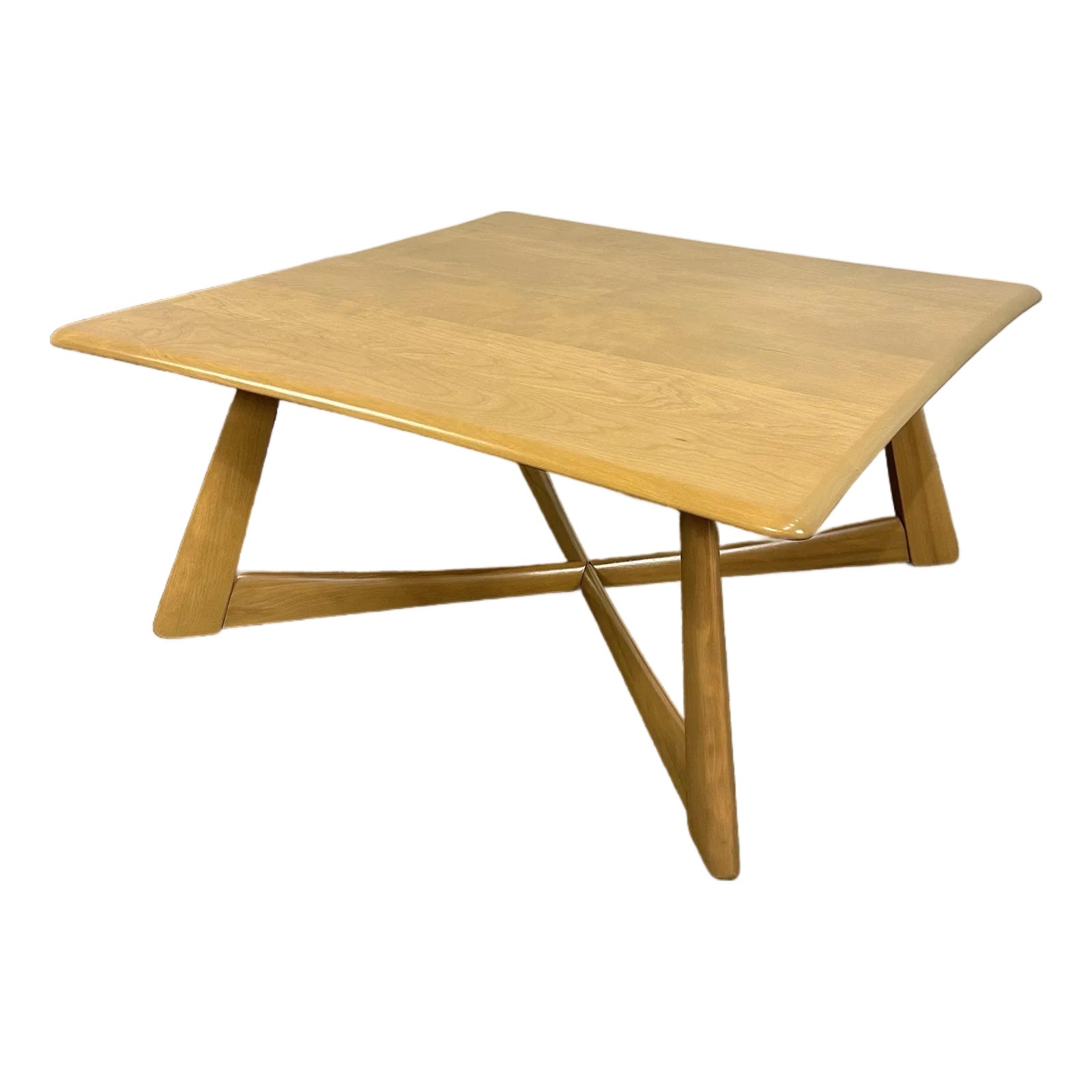 Heywood Wakefield X-Base Coffee Table Profesionally Refinished | Chairish
