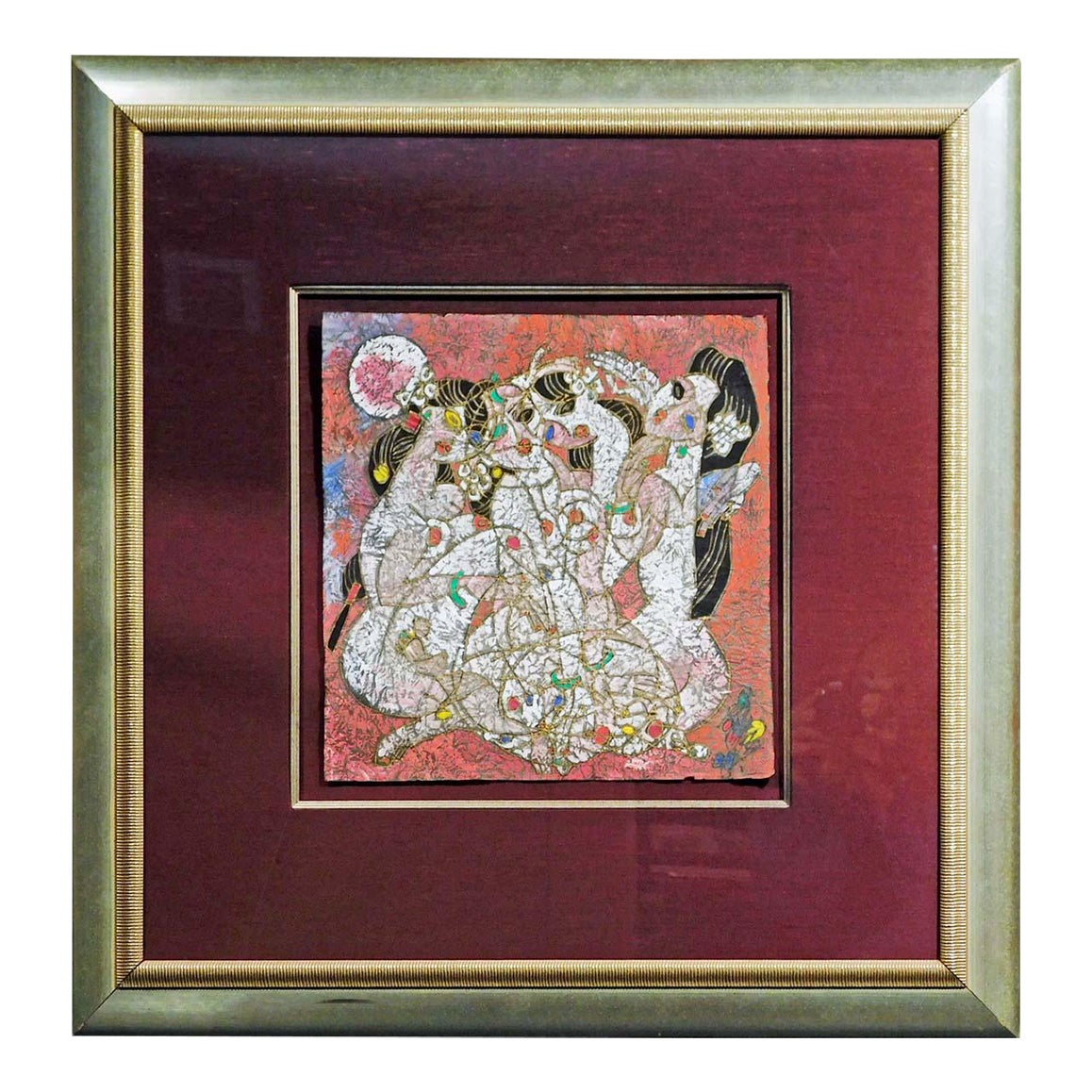 Tie Feng Jiang Untitled Original Acrylic on Rice Paper With Custom ...