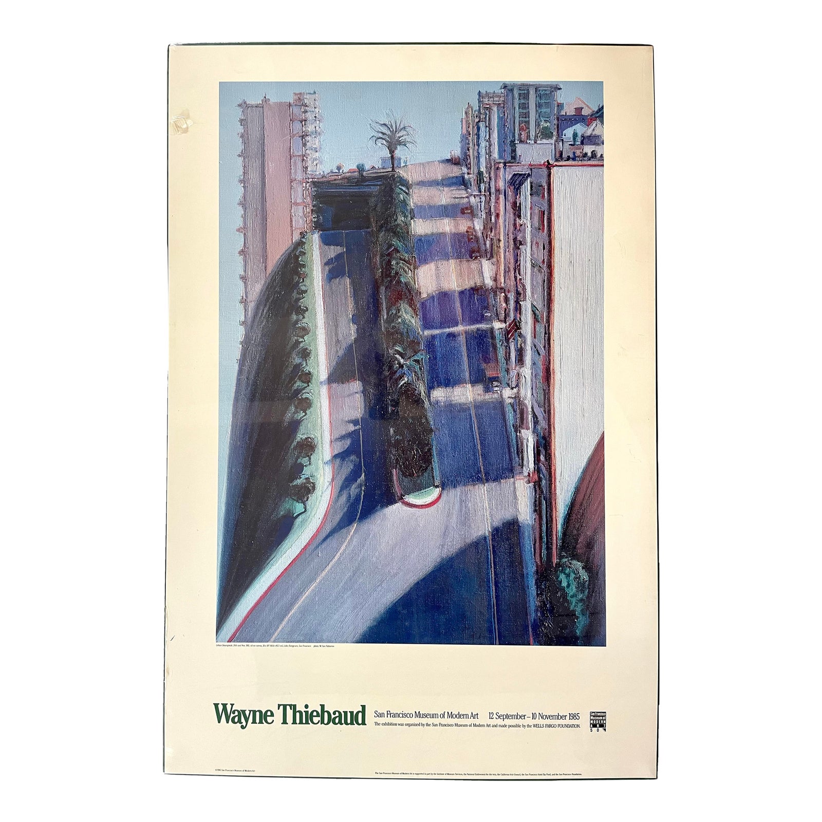 1985 "Urban Downgrade, 20th and Noe" Wayne Thiebaud Exhibition Art ...