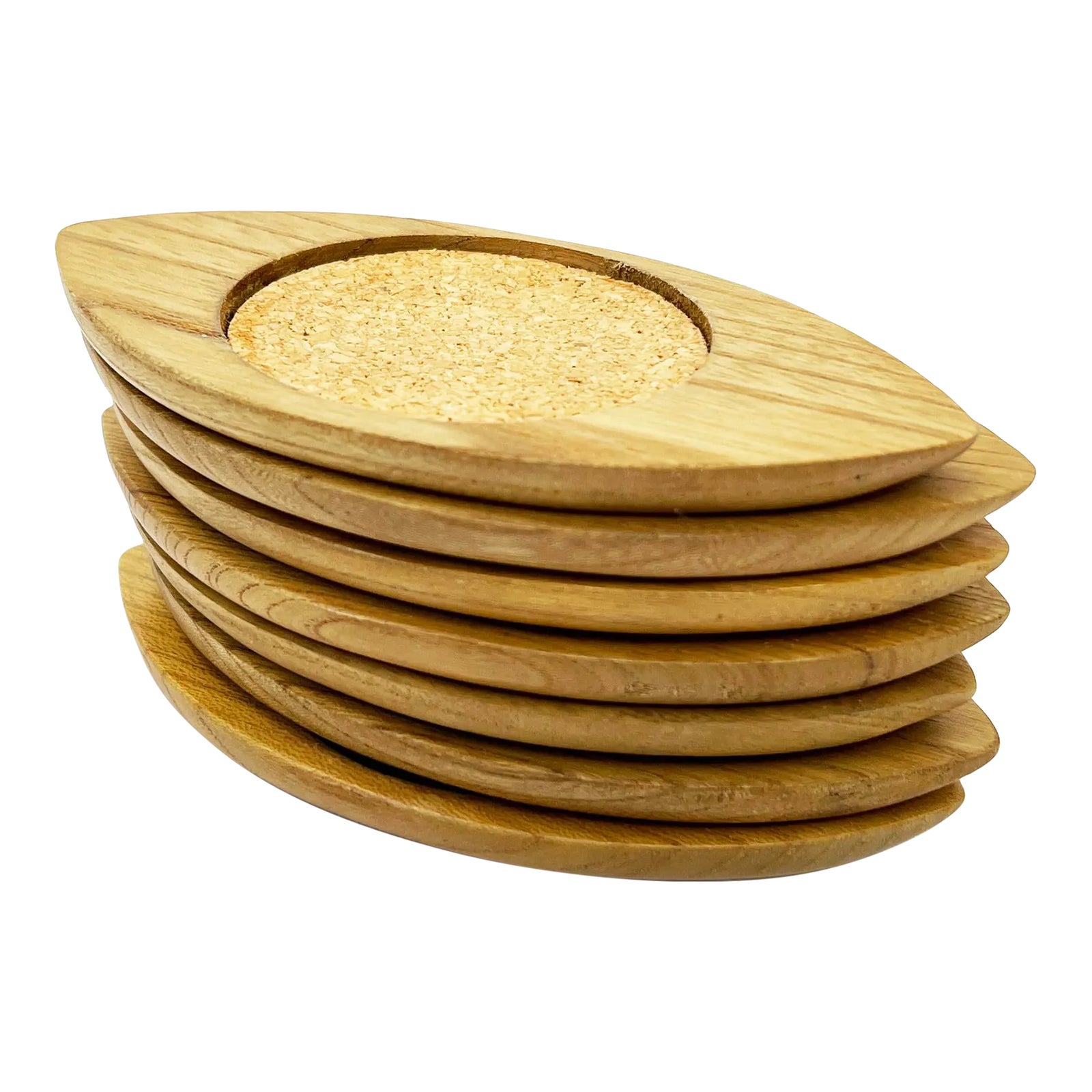 Ultra Mid-Century Modern Sere Atomic Wood & Cork Coasters - 7 Pieces ...
