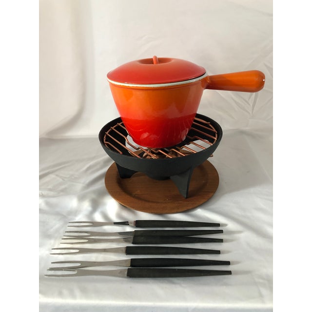 1960s Le Creuset Fondue Bourguignonne 642 Set- 12 Pieces | Chairish