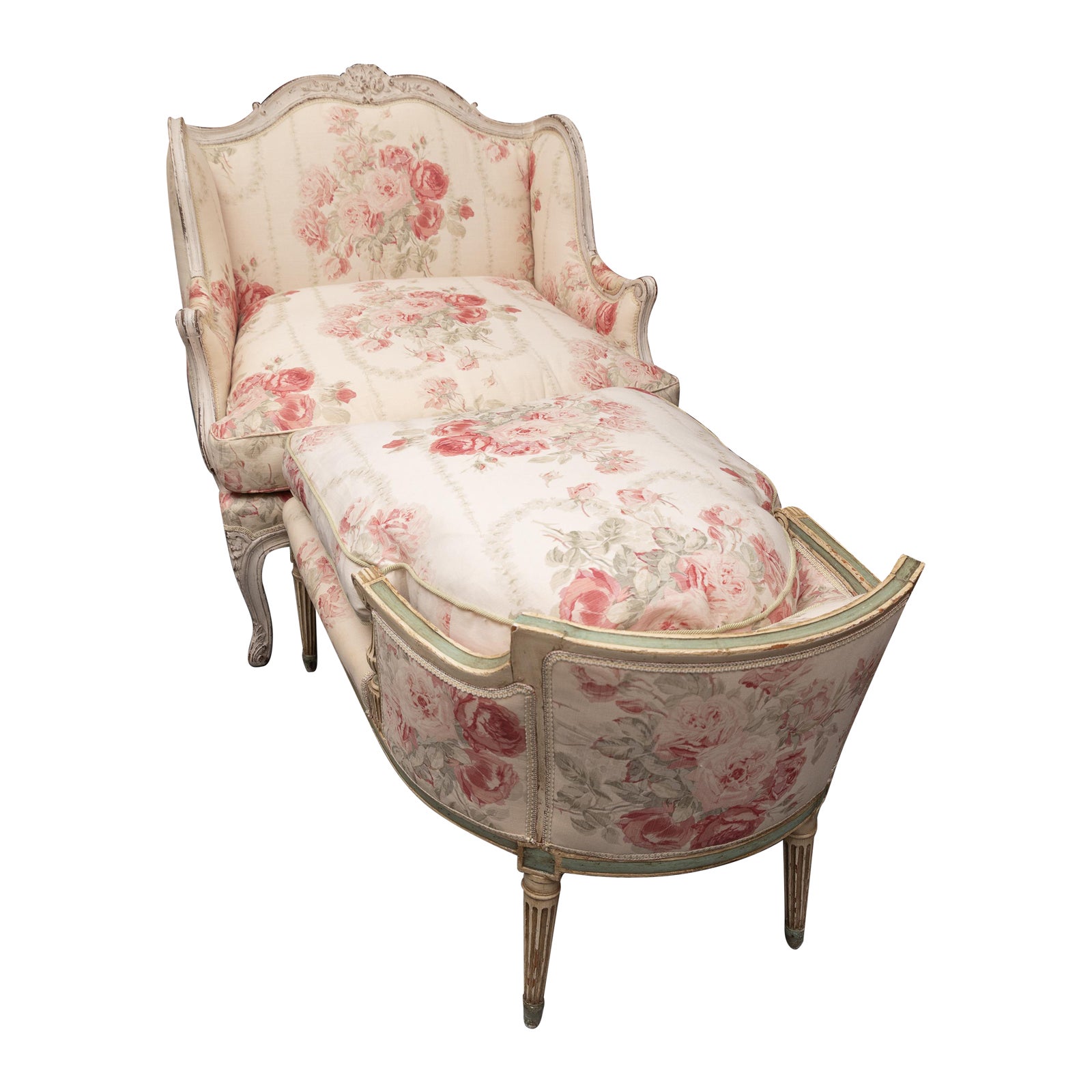 19th Century French Louis XV Style Bergere Married With Louis XVI Style ...