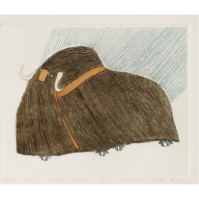 Pudlo Pudlat, Aggressive Muskox, 1984 | Chairish