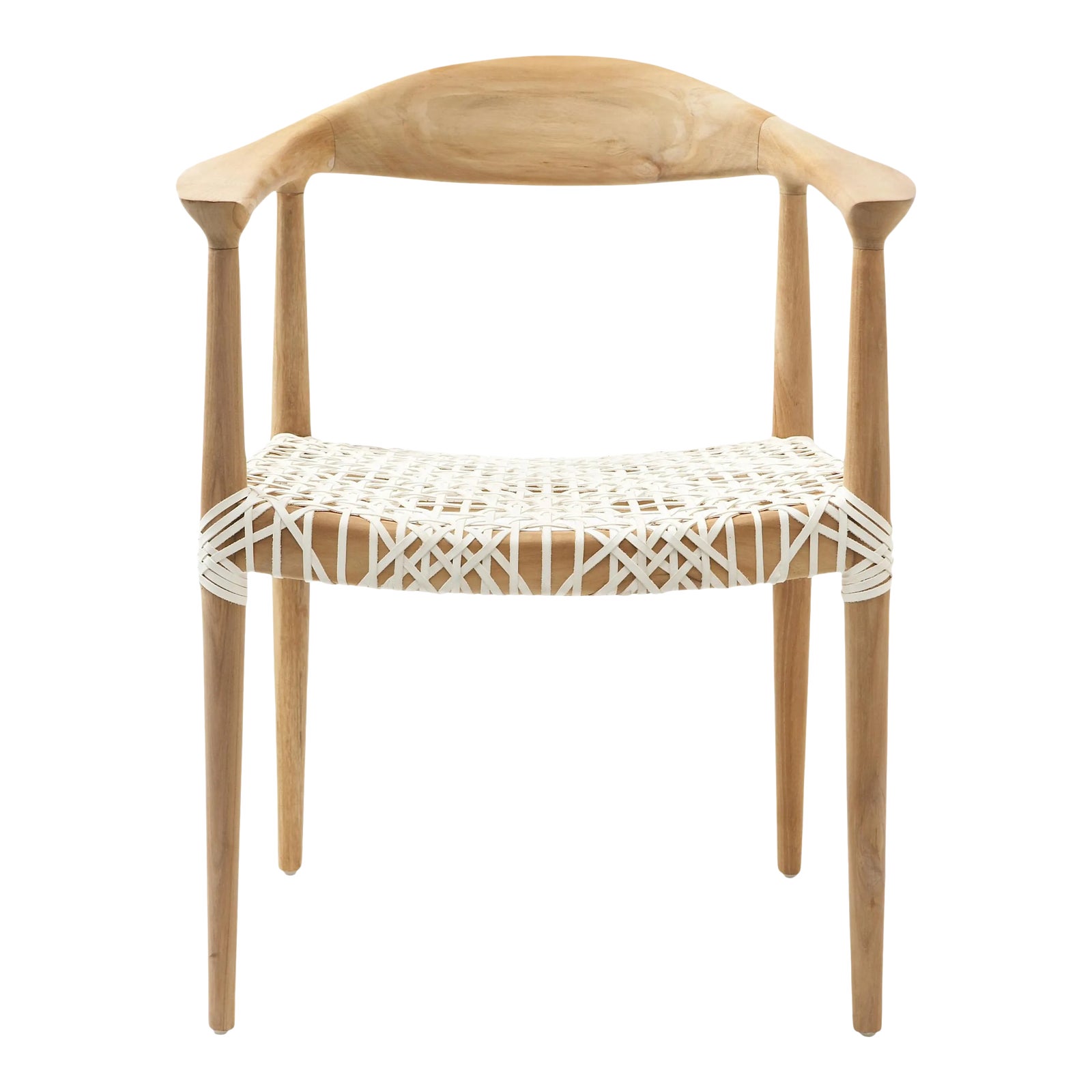 Boho Armchair, Off White | Chairish