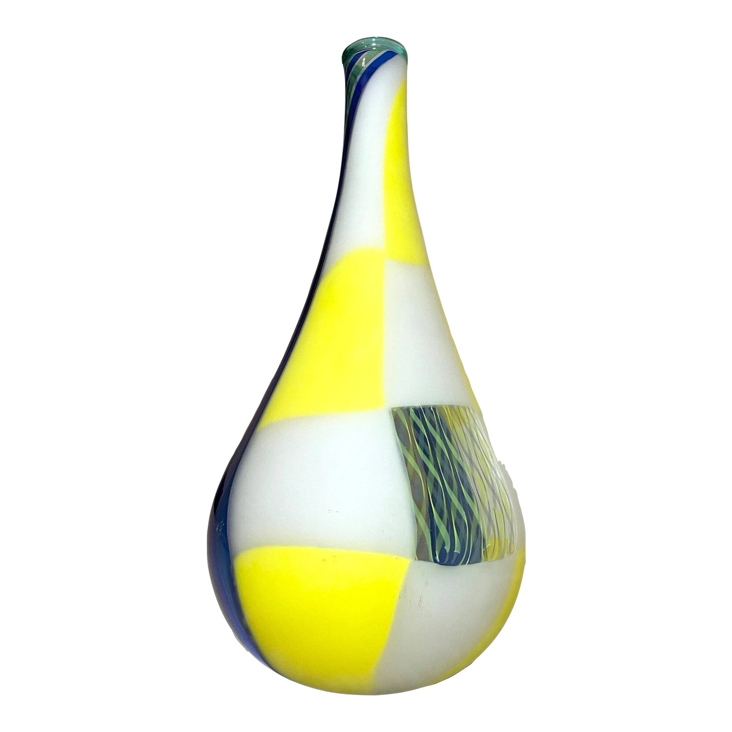Large Hand Blown Harry Stuart RPM Studio Centerpiece Vase Art Glass ...