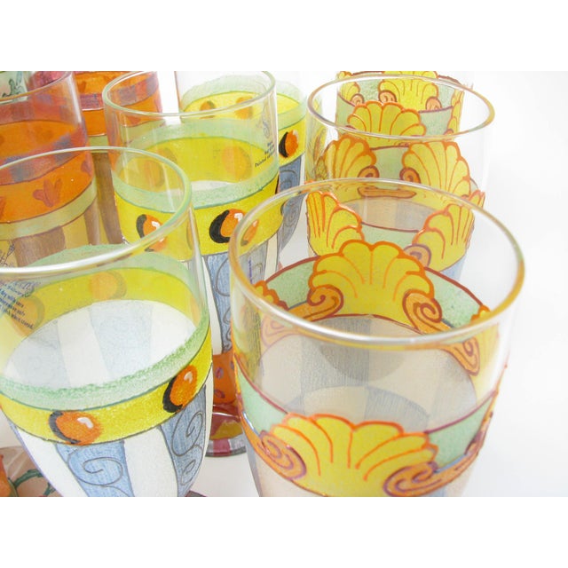 Vintage Smithereens Custom Hand-Painted Water Goblets / Iced Tea ...