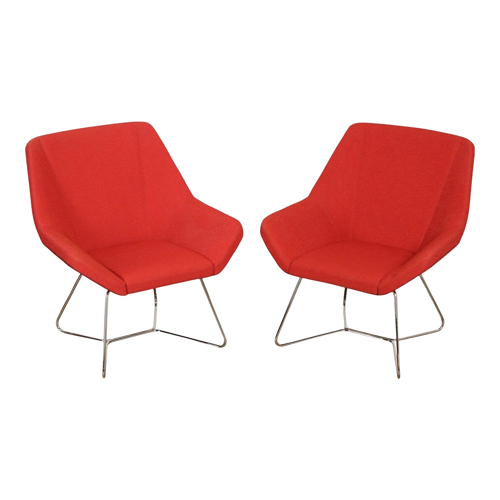 Keilhauer Mid Century Modern STyle Pair of 'Cahoots' Lounge Chairs ...