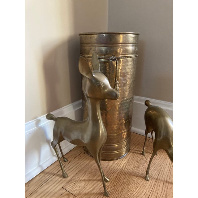 Mid Century France Solid Brass Deer- Set of 2 | Chairish