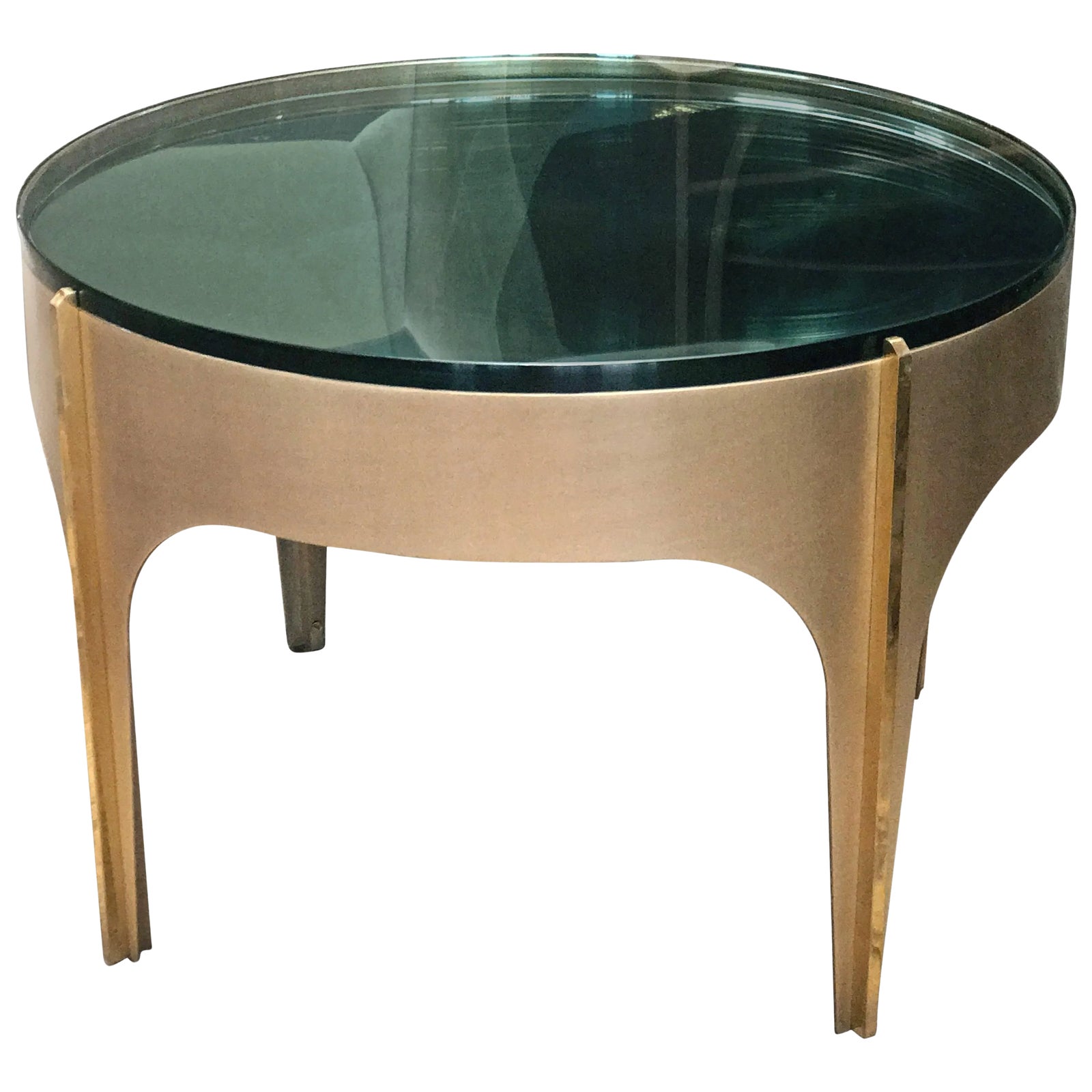 Ma+39's Custom Ivory Magnifying Lens Coffee Table | Chairish